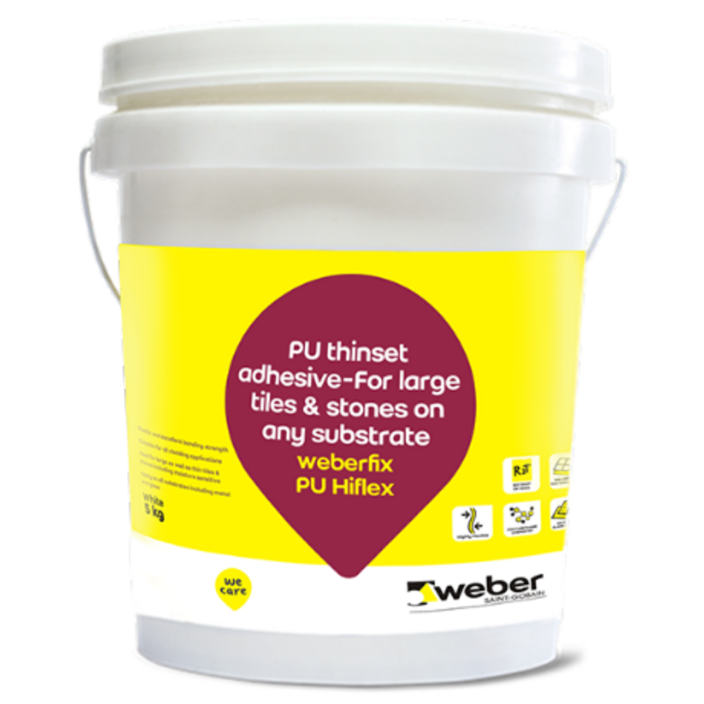 Stone Tile Adhesive| Weberfix PU HIflex by Saint-Gobain Weber India